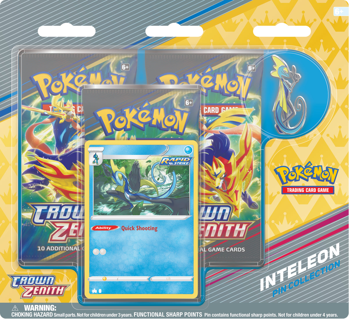 Pokemon TCG Crown Zenith Pin Collection Set of 3 – 3G Cards ...